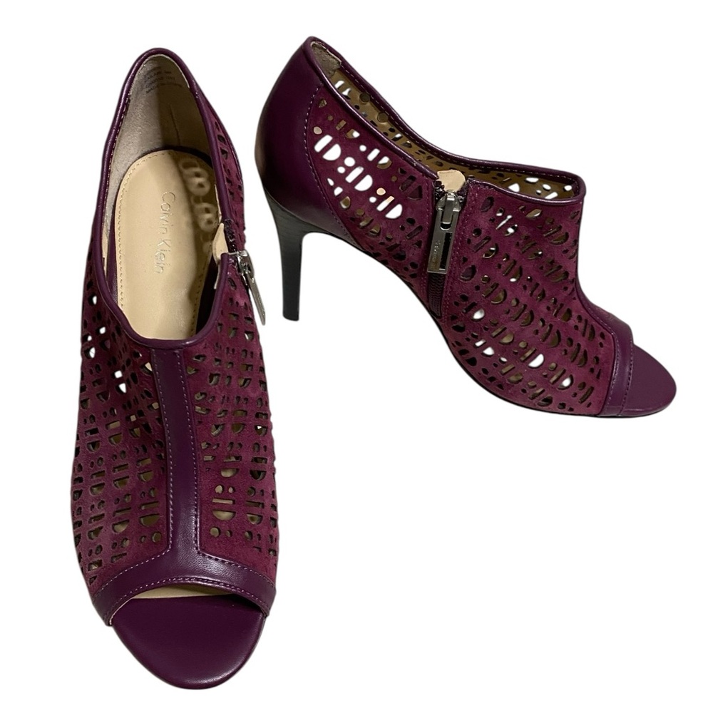 Calvin Klein Purple Cutout Heels - Gem